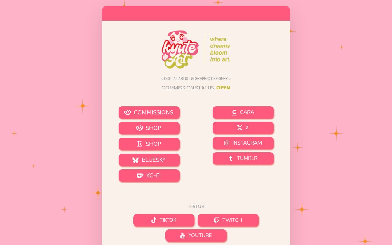 Kyute Artist's links